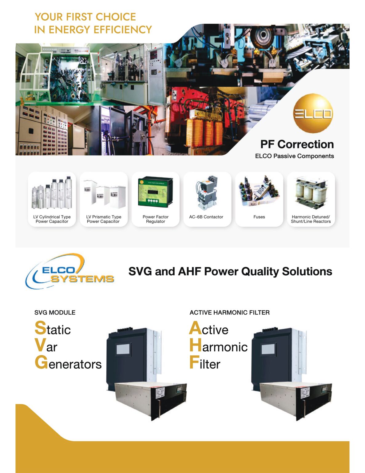 ELCO – PF Correction / ASVG, SVG, AHF Power Quality Solutions – ElectroMED Co., Ltd.